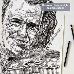 Beautiful Andre Rieu Portrait in A2 Size Drawing, Classical Musicians ...