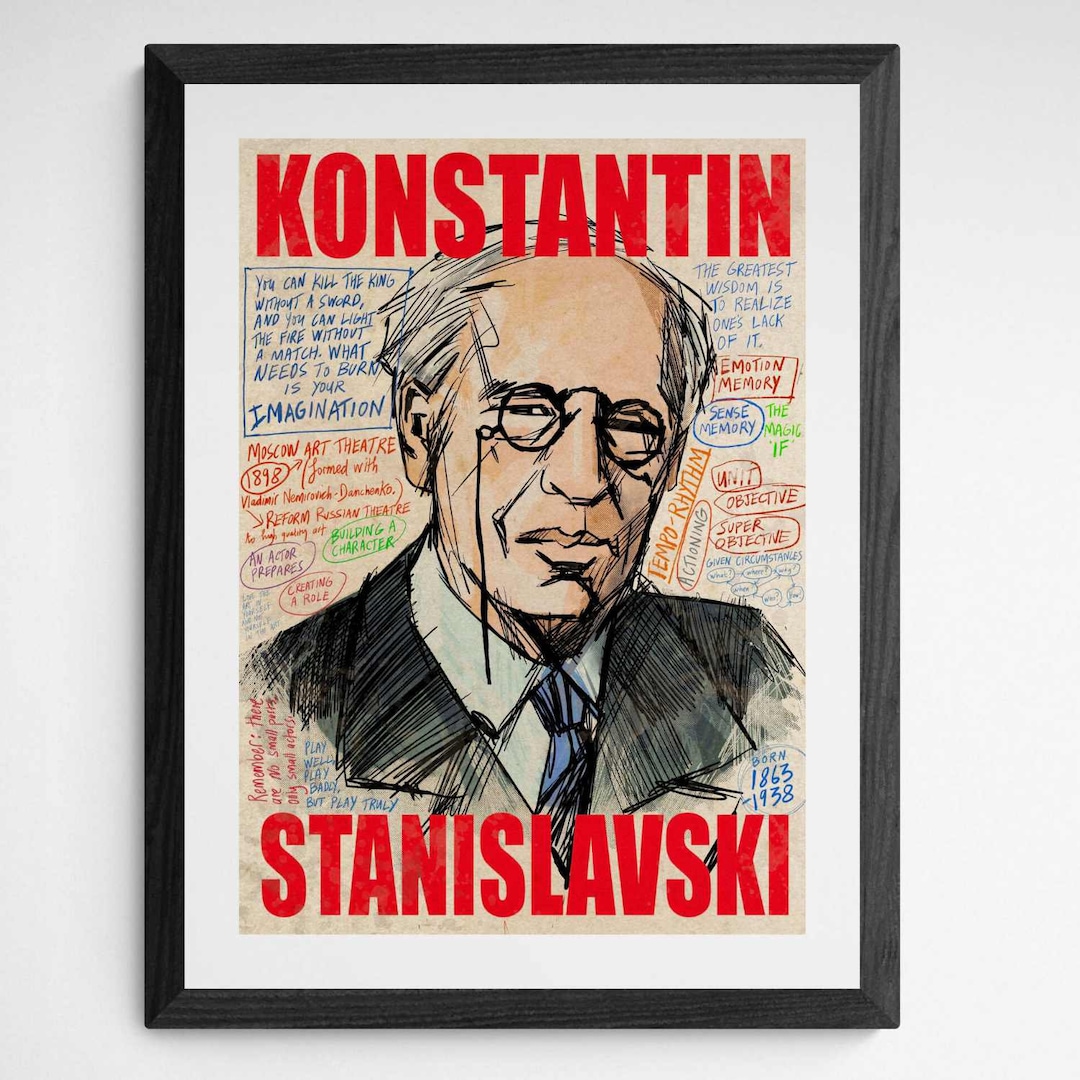 KONSTANTIN STANISLAVSKI Print, Handwritten Typography Print ...