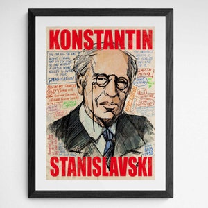 KONSTANTIN STANISLAVSKI Print, Handwritten Typography Print ...