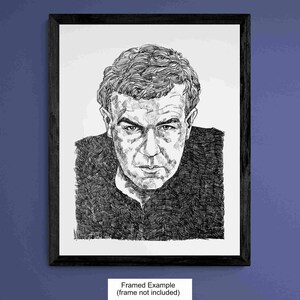RAYMOND CARVER Original Pencil Drawing, Large Scale Artwork, Author ...