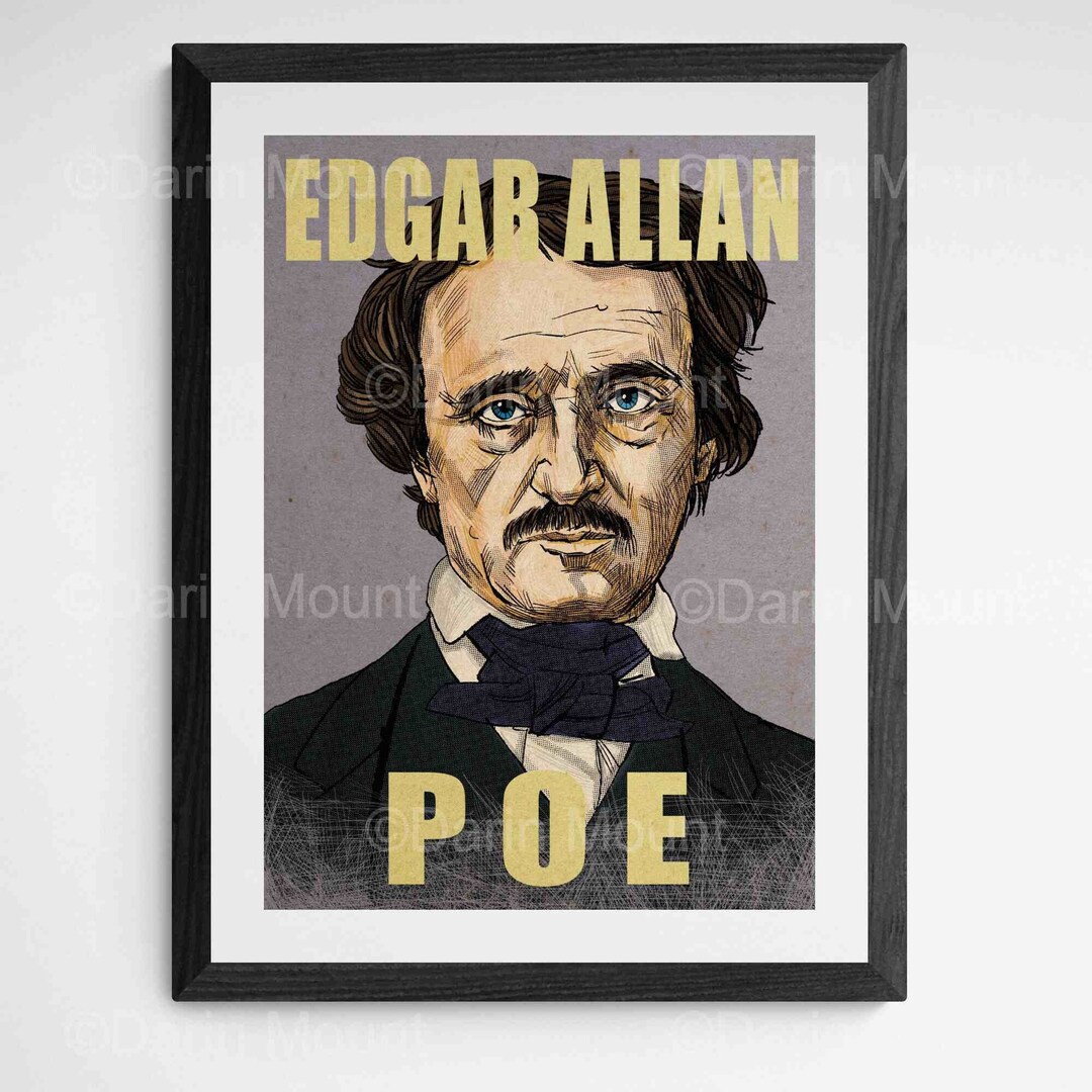 EDGAR ALLAN POE Print, Option to Add Favourite Quote, Vintage Aesthetic ...
