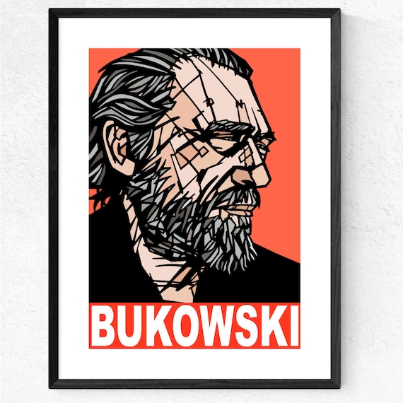 Charles Bukowski Art Print Typography Print Famous Writers | Etsy