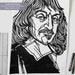 RENÉ DESCARTES Original Ink Drawing, Large Scale Artwork, Philosophy ...