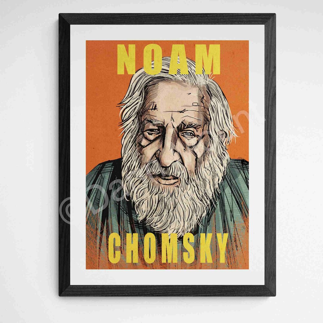 NOAM CHOMSKY Print, Typography Print, Vintage Aesthetic, Available in 3 ...