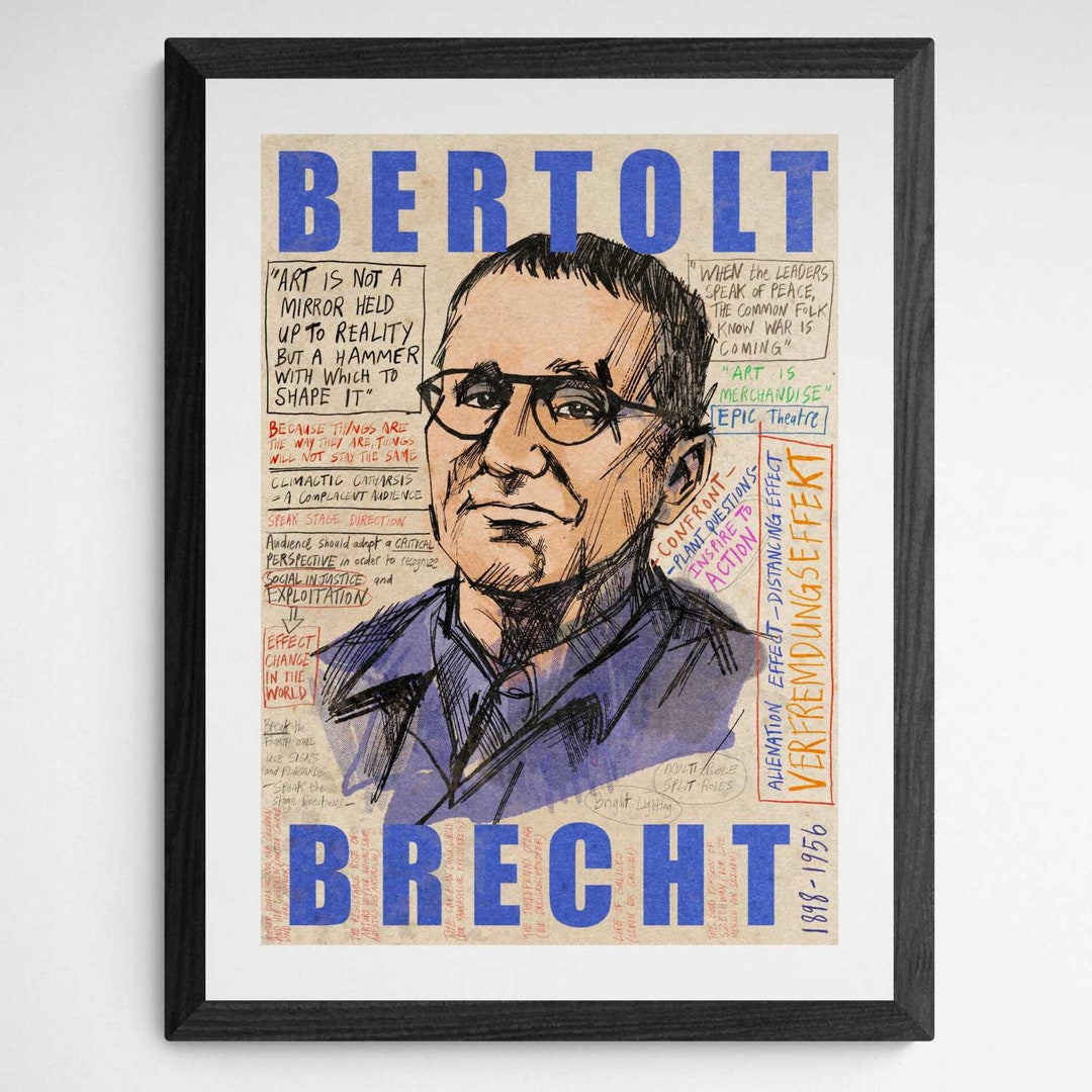 Bertolt Brecht Print, Handwritten Typography Print, Bertolt Brecht ...