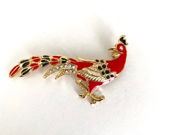 Hand-painted Bird Brooch, Stainless Steel Brooch, Hand-painted Brooch ...