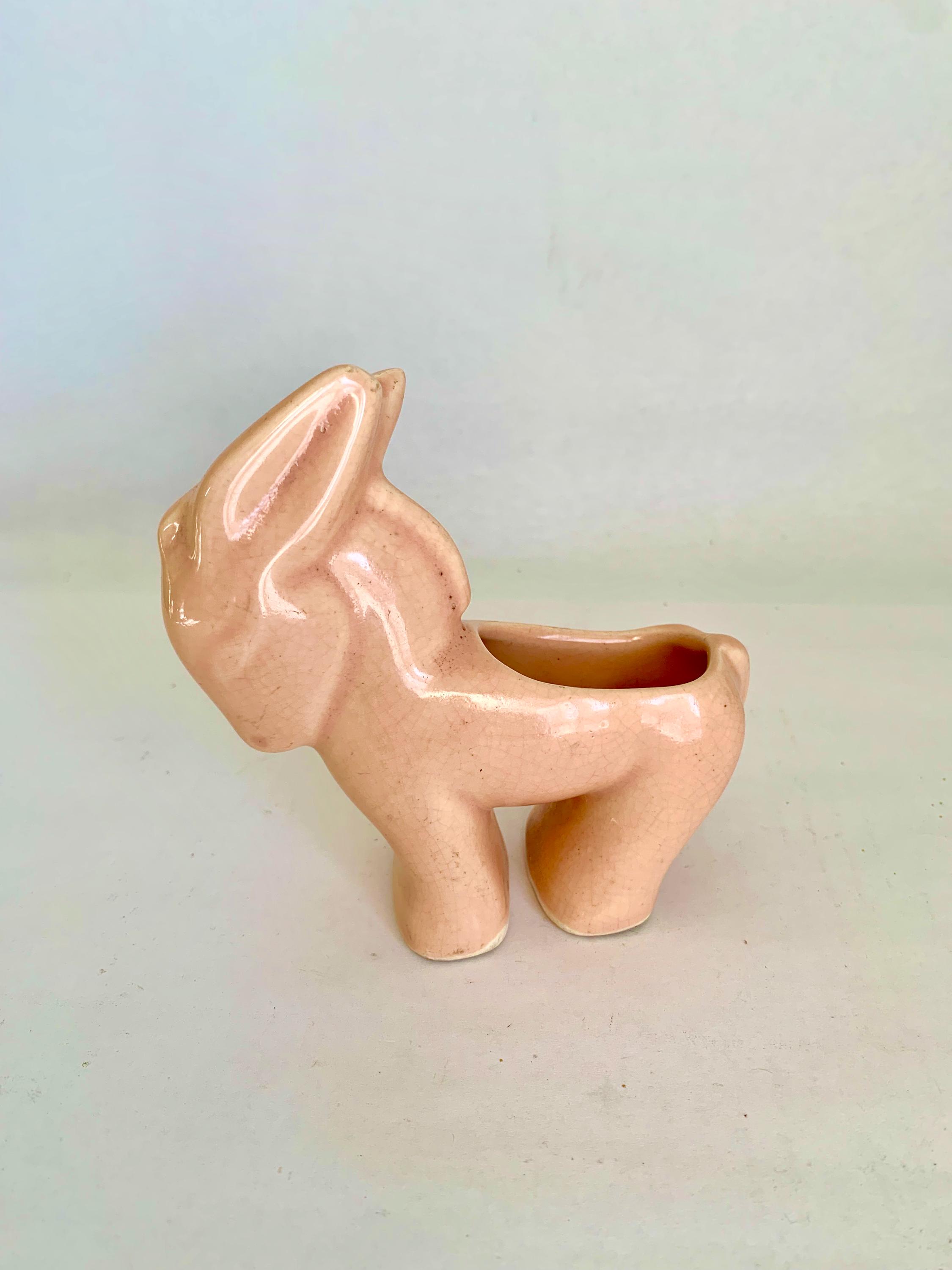 Vintage Ceramic Donkey Planter - Etsy