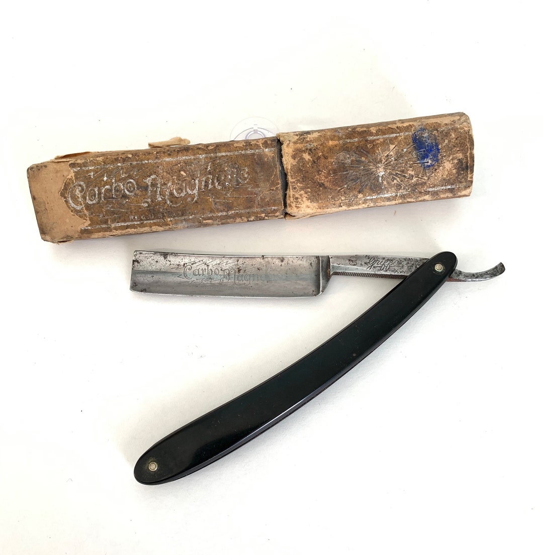 Vintage Griffin Carbo Magnetic Straight Razor - Etsy
