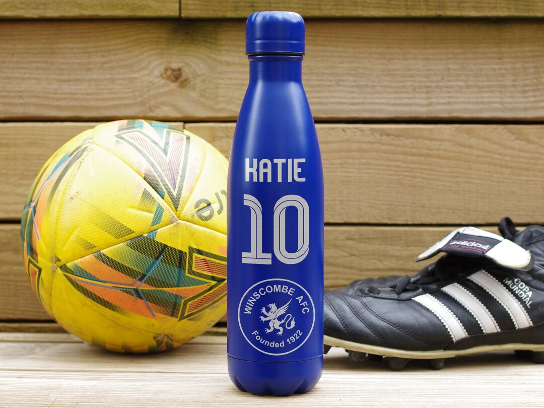 Customised Youth Football Team Water Bottle. Engraved With Name, Squad ...