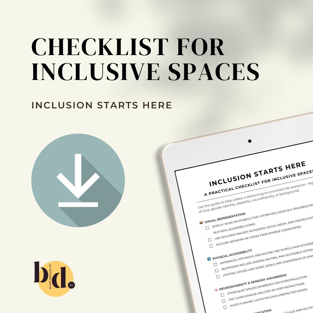 Printable Inclusive Space Checklist – DEI Resource for Small Businesses ...