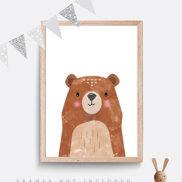 Bear Nursery Print - Etsy