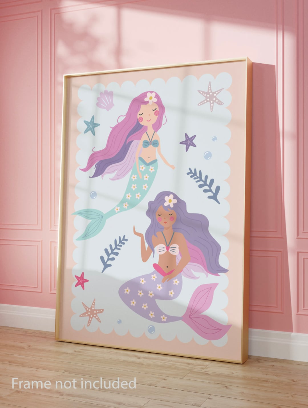 Mermaid Nursery Print, Nursery Wall Art, Mermaid Print, Mermaid Nursery ...