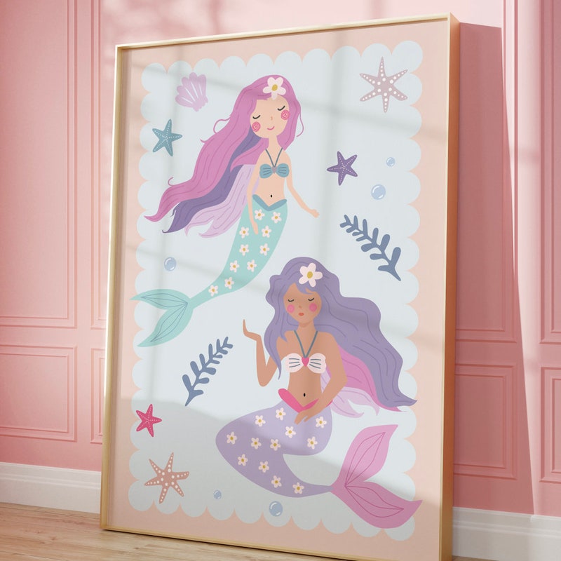 Pink Hanging Mermaid - Etsy UK