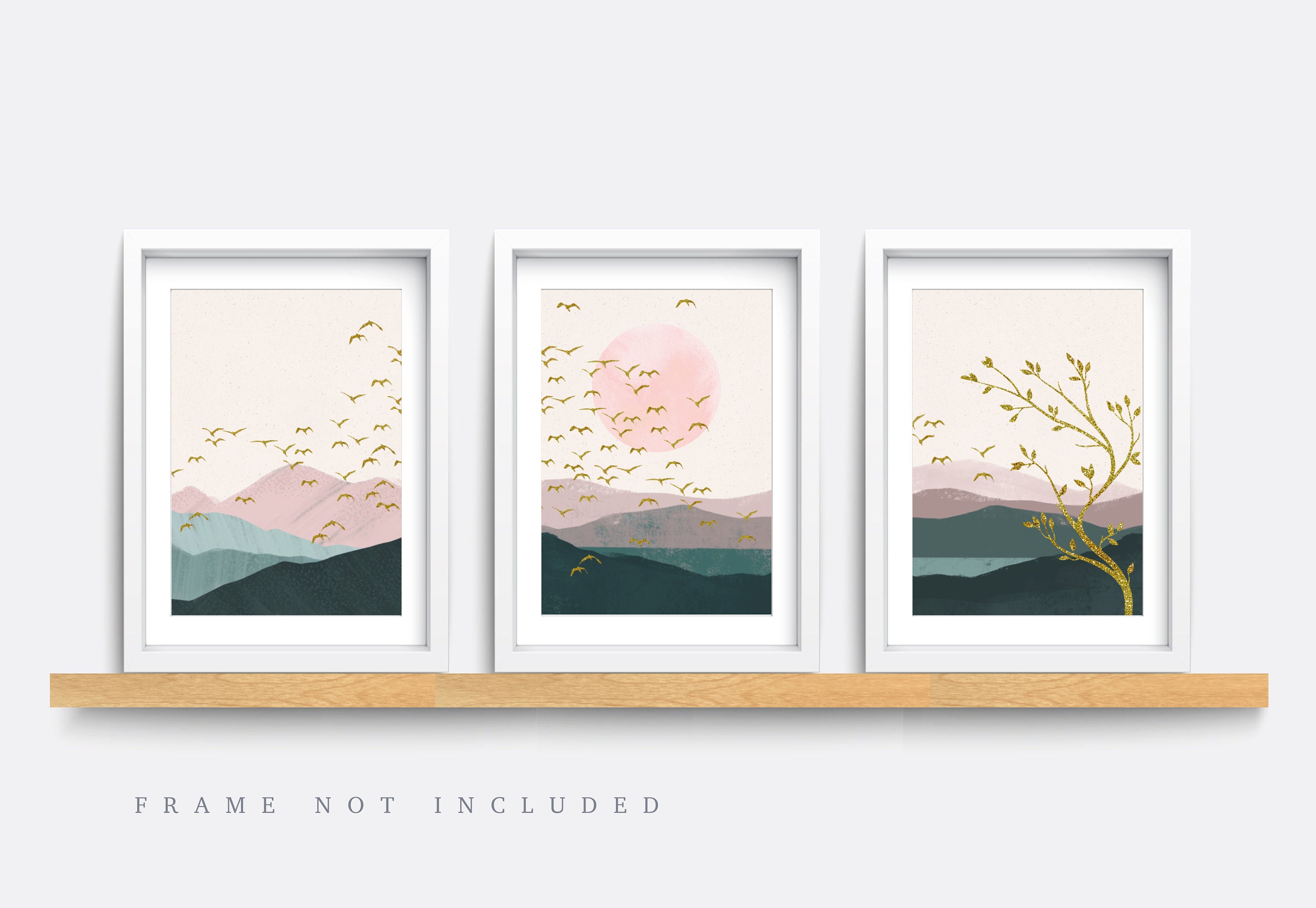 Abstract Print Set of 3 Print Abstract Wall Art Minimalist - Etsy UK