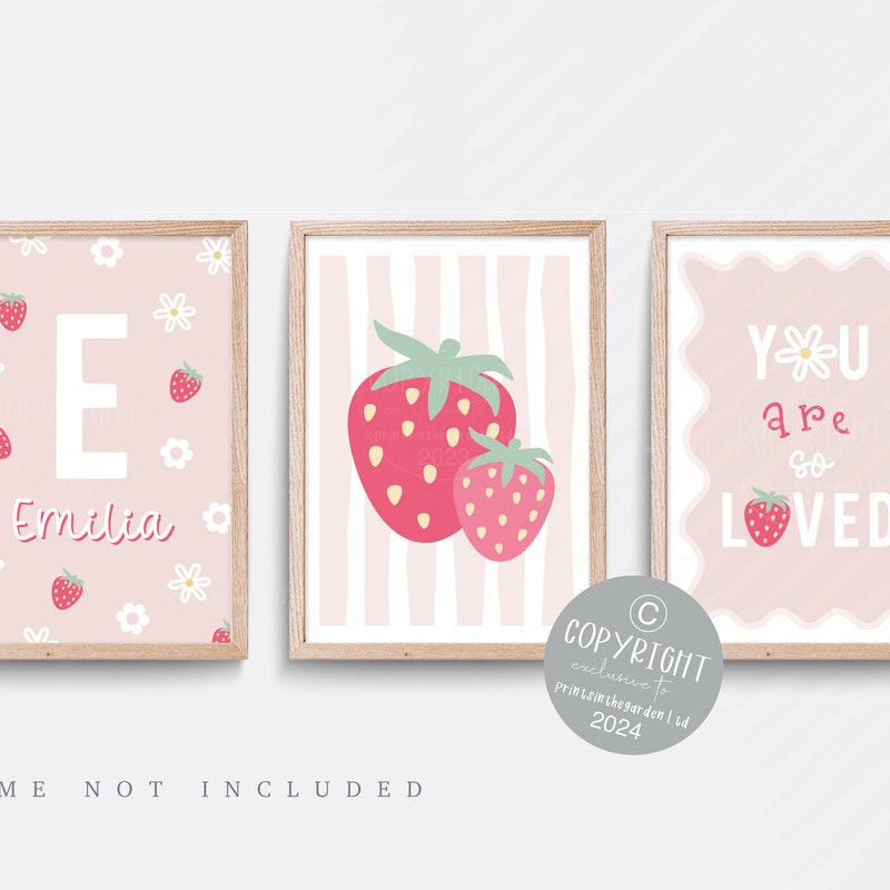 Strawberry Print - Etsy