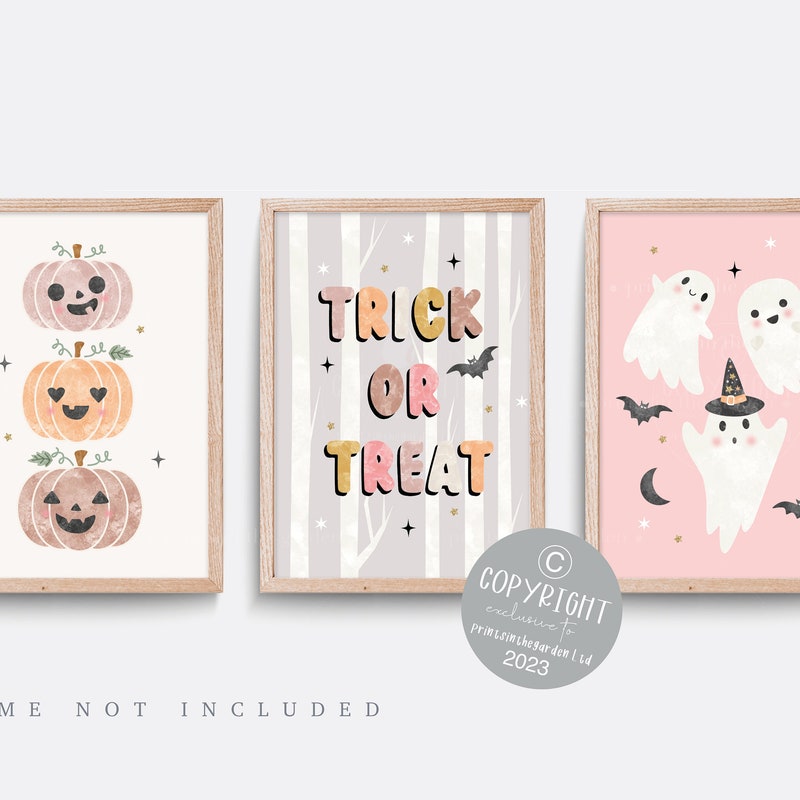 Cute Halloween Poster - Etsy