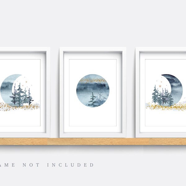 Blue Moon Print - Etsy