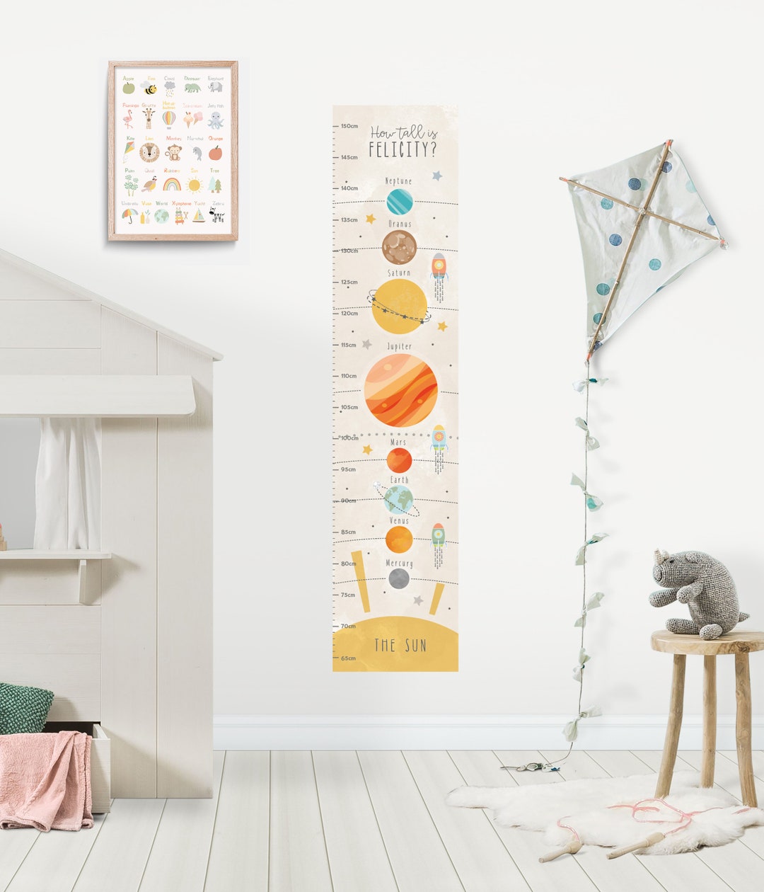 Solar System Height Chart Wall Sticker: Nursery Space Wall Art - Etsy