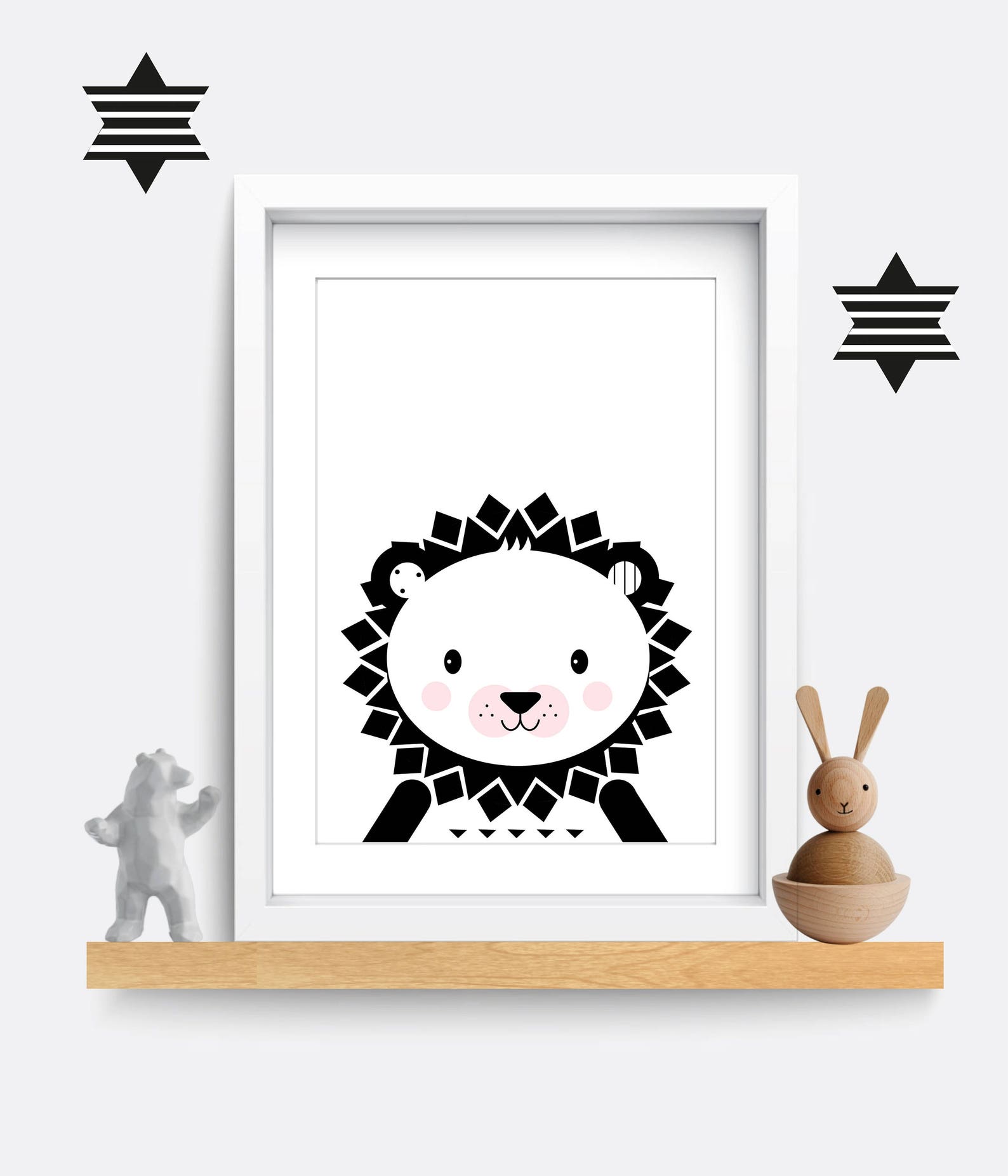 Set of 3 Zoo Animals Digital Files Wild Animal Art Zebra | Etsy