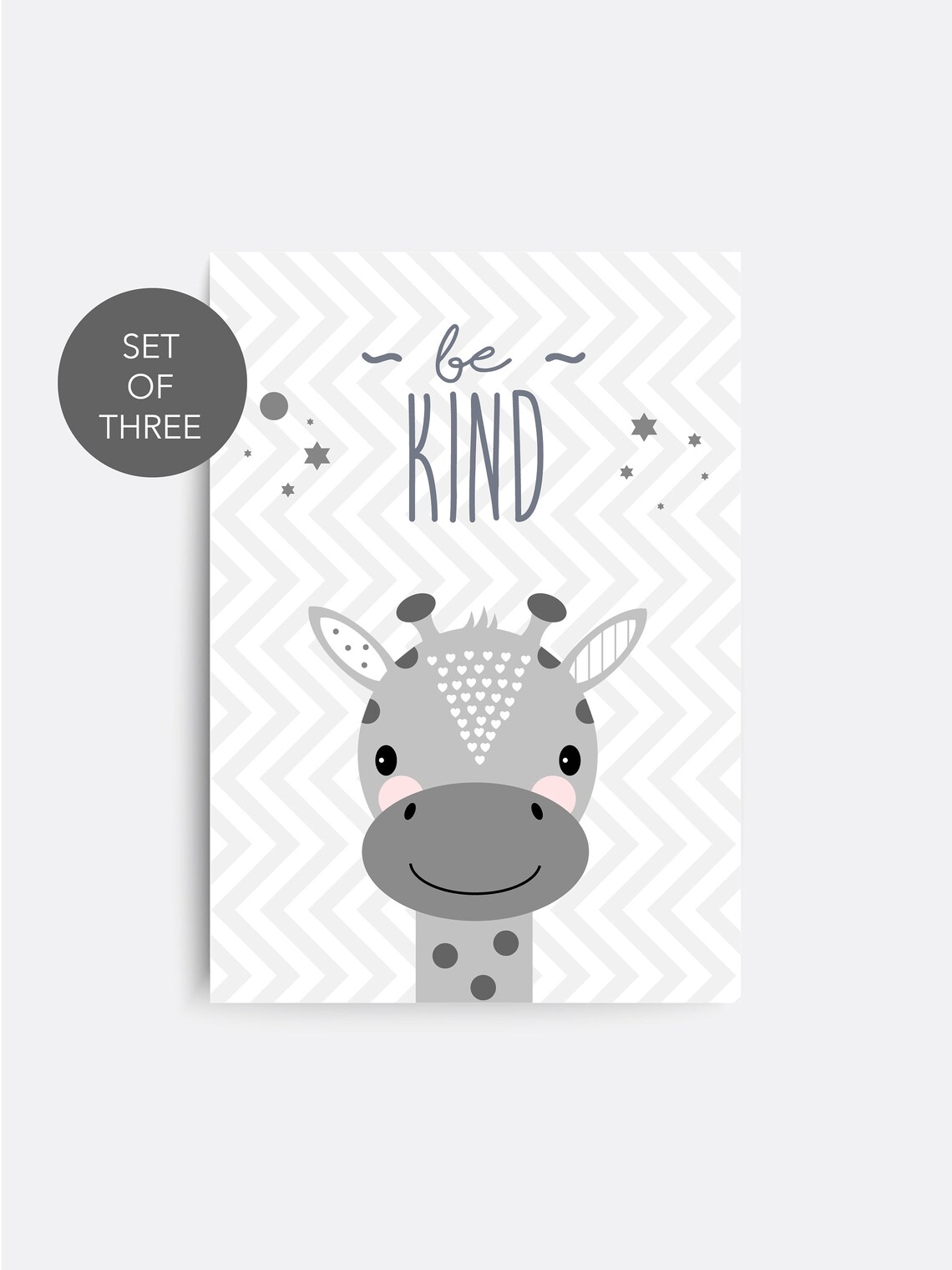 Set of 3 Nursery Prints Be Brave Be Kind Be You Print Safari - Etsy