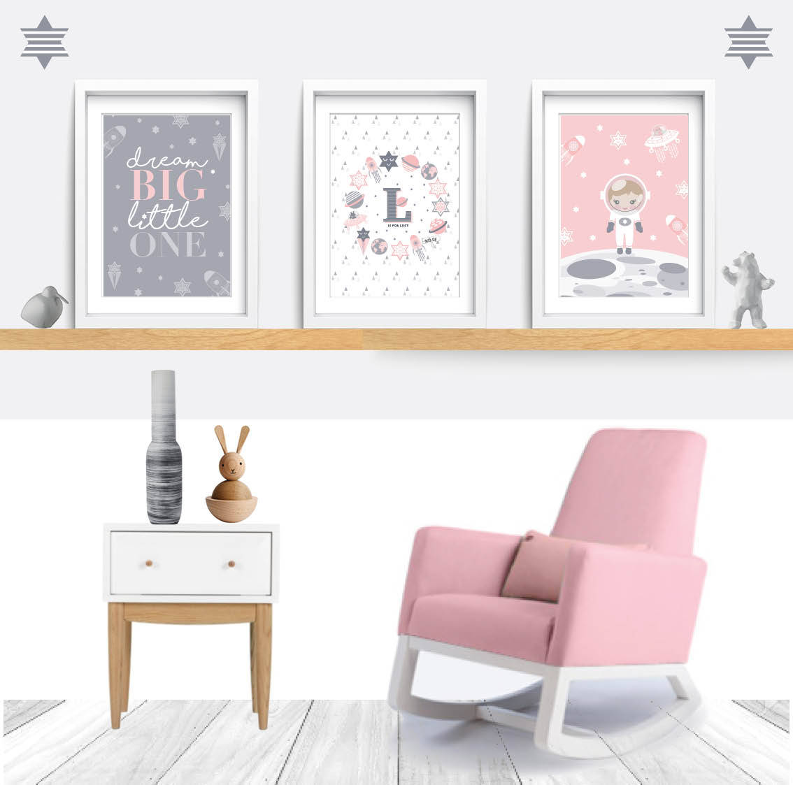 Nursery wall art. Set of 3 Baby Nursery prints. Baby nursery | Etsy