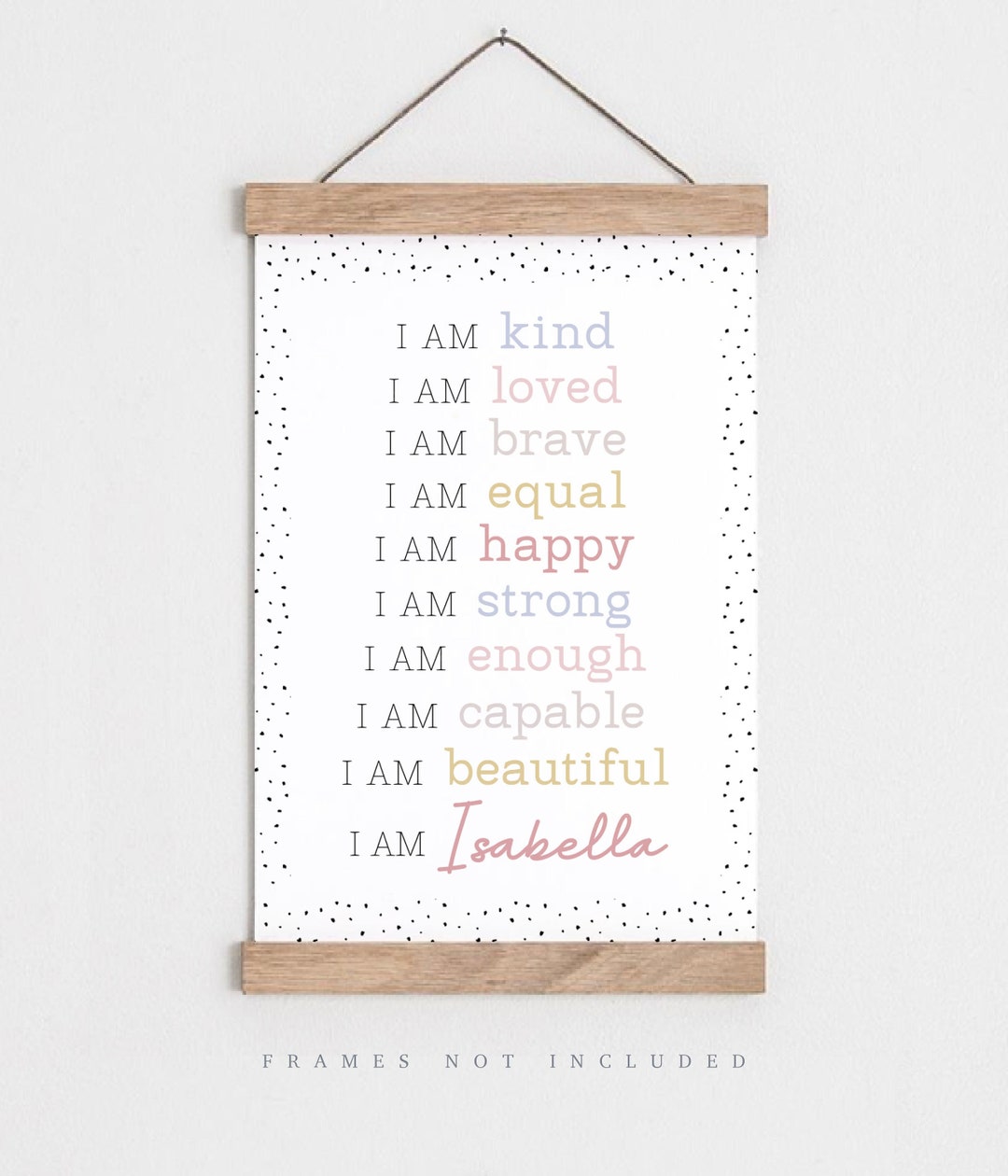Girls Affirmation Print, Quote Print, Nursery Print, Nursery Wall Art ...