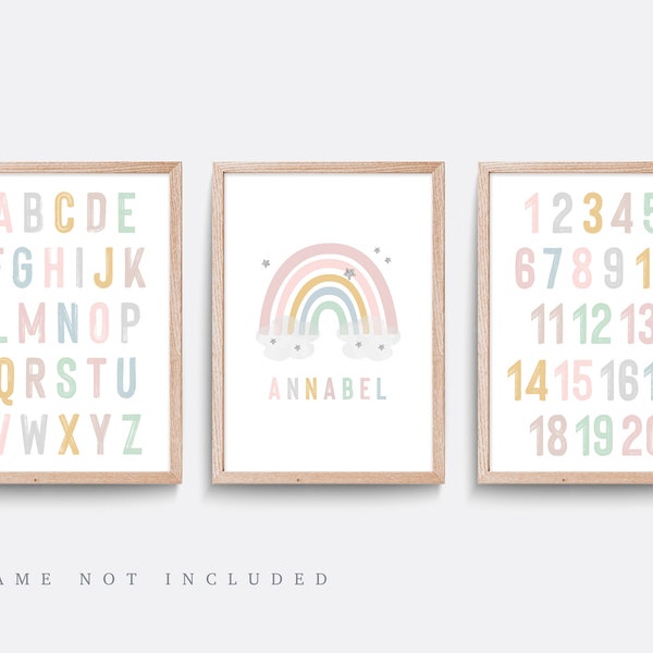 Pastel Rainbow Alphabet - Etsy