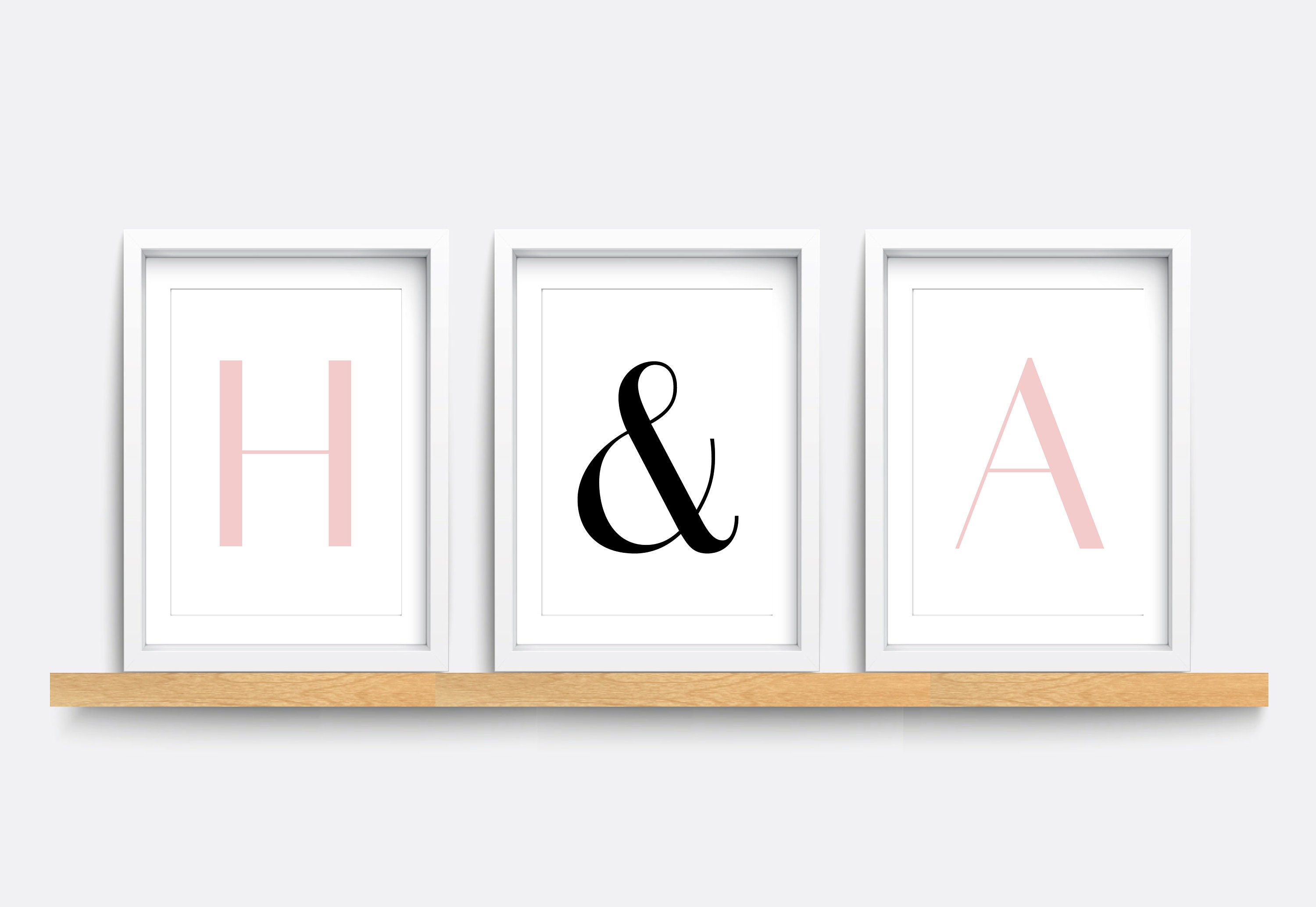 Couples Letter Print Monogram Alphabet House Print Living - Etsy
