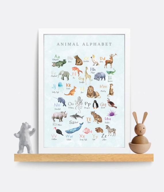 Etsy Alphabet Wall Poster Art