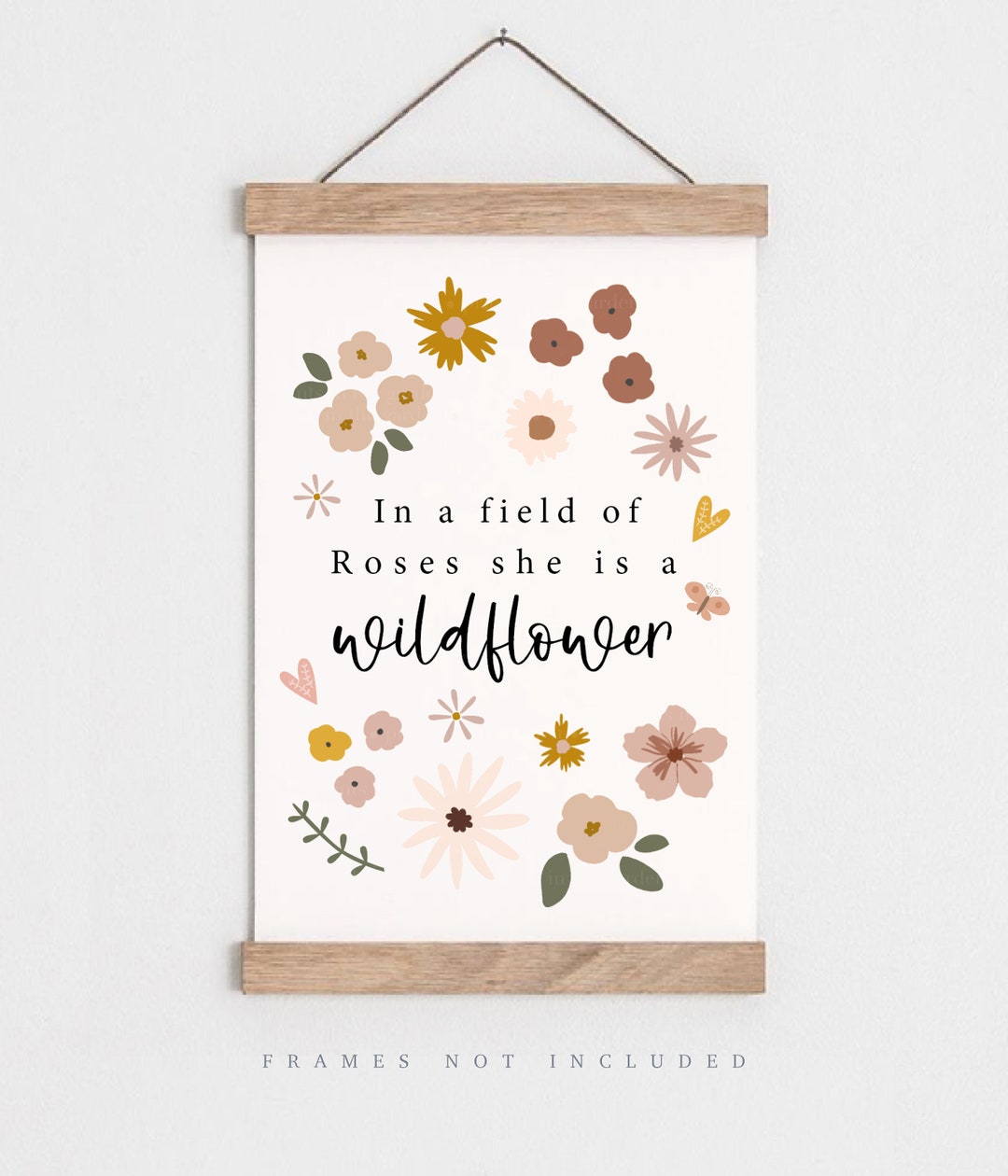 Wildflower Quote Print: Teen Girl Art, Motivational Decor - Etsy