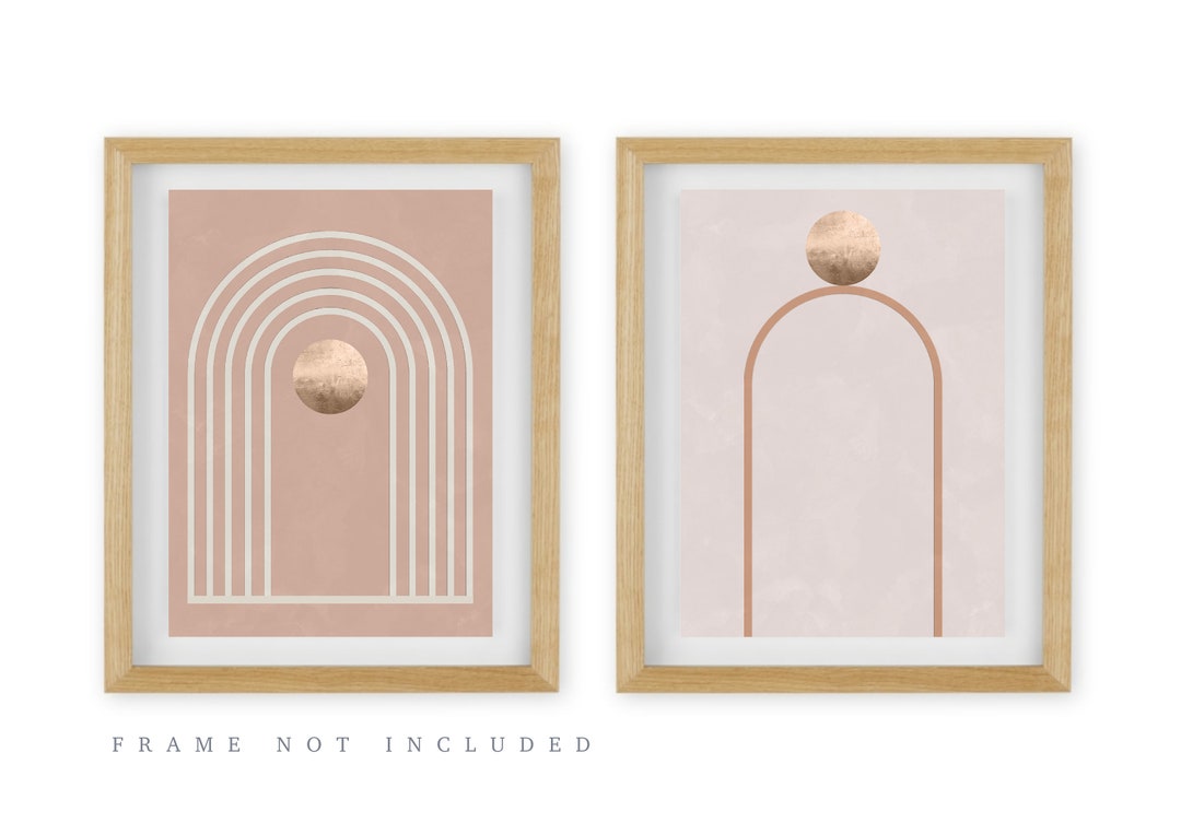 Abstract Arch Art Prints: Minimalist Geometric Set of 2 - Etsy