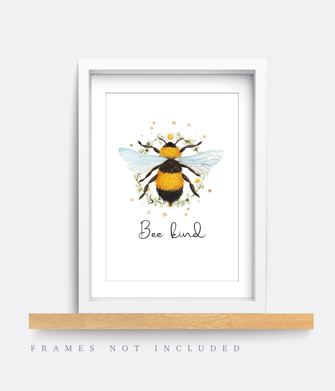Bee Print, Be Kind Wall Art, Minimalist Print, Home Decor, Bathroom ...