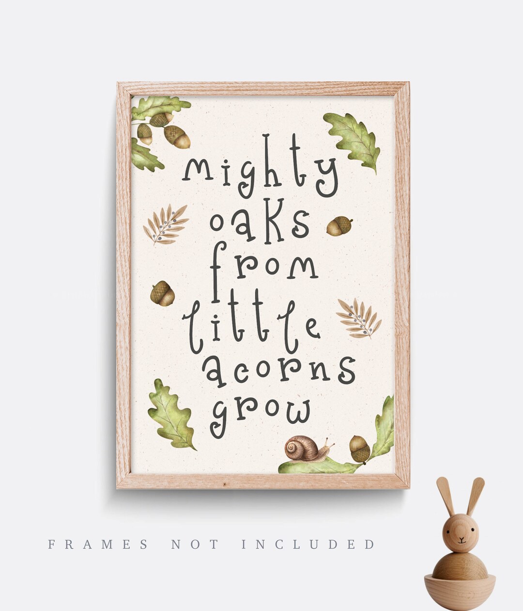 Might Oaks From Little Acorns Grow Print, Nursery Wall Art, Playroom ...