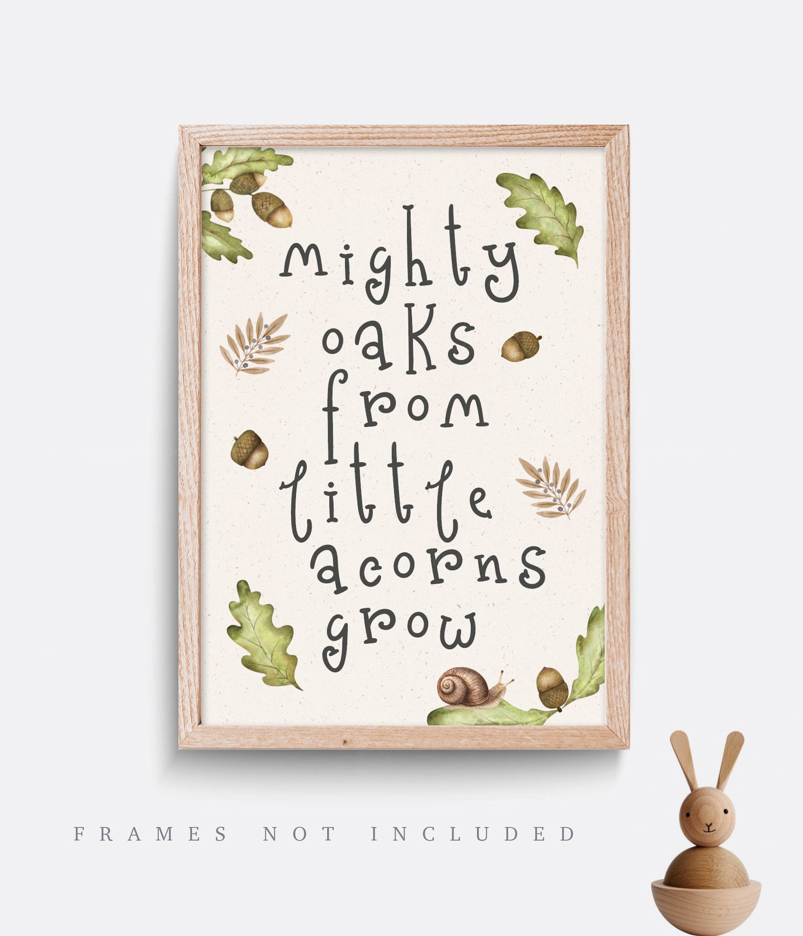 Might Oaks From Little Acorns Grow Print Nursery Wall Art - Etsy UK