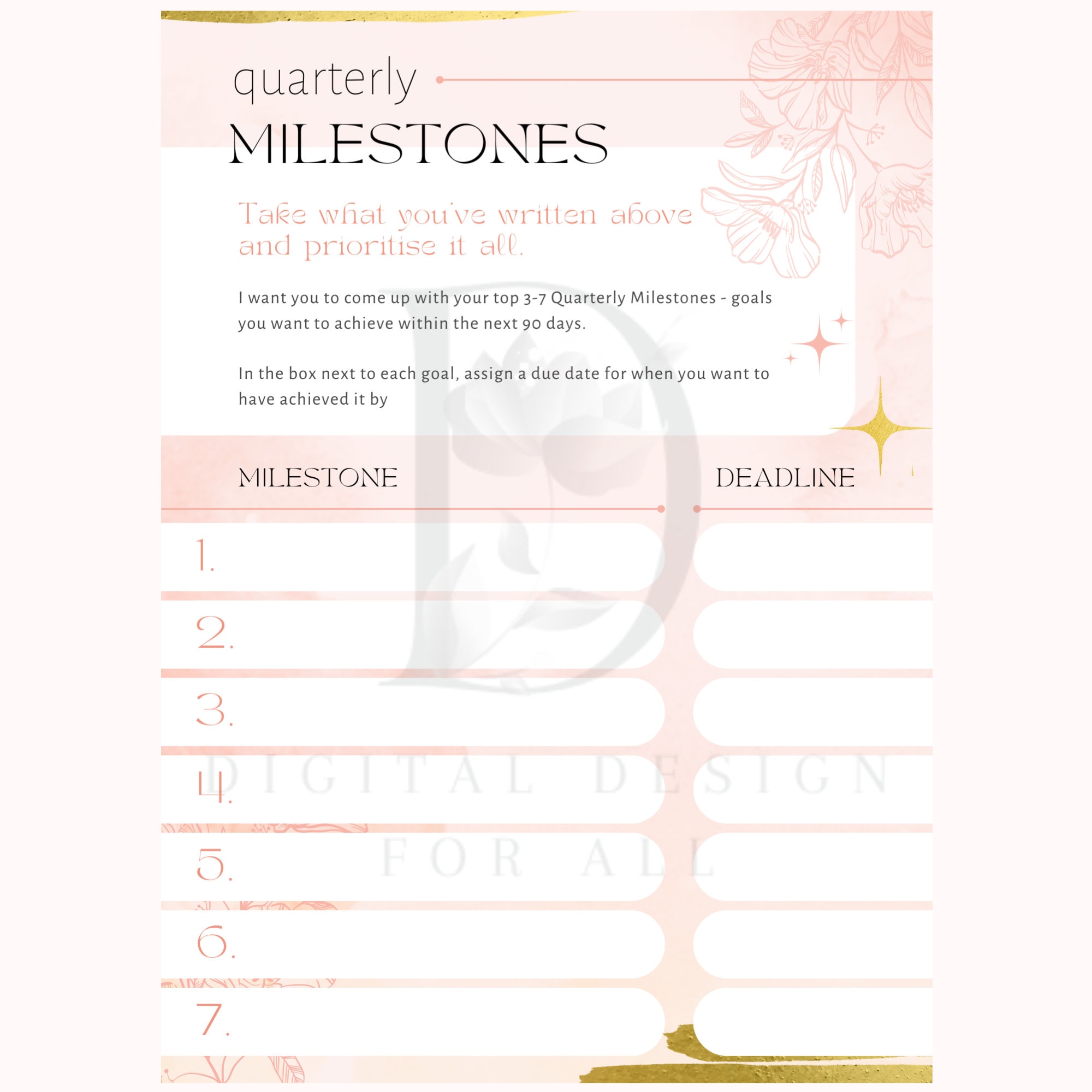 90 Day Planner Goal Setting Success Workbook Tracker Priorities Daily ...