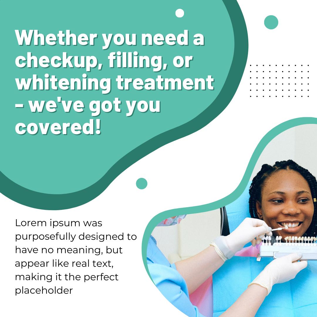 Dental Clinic Instagram Template Green Canva Editable Social Media ...