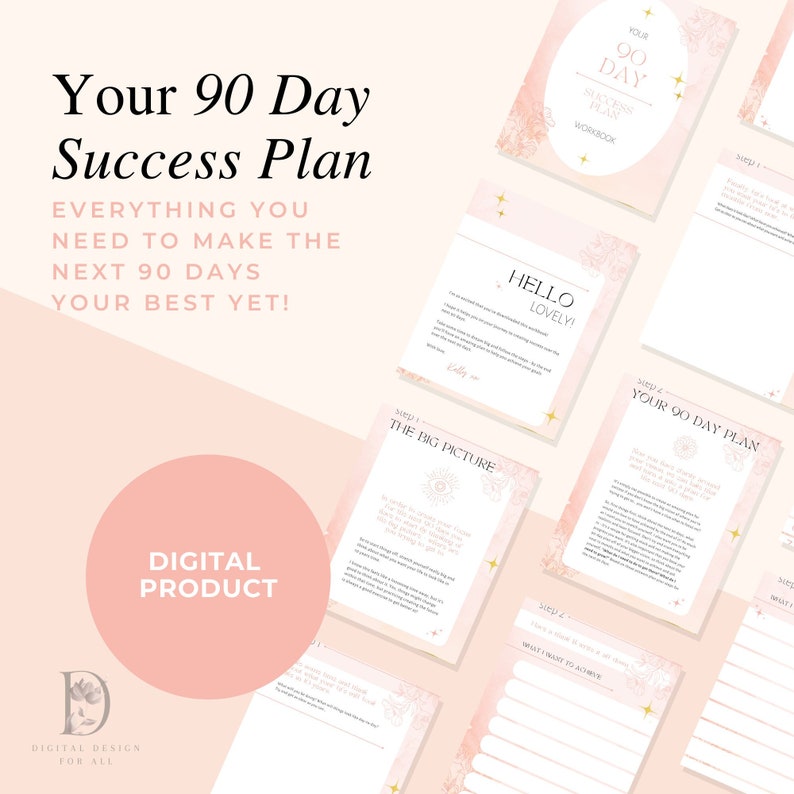 90 Day Planner Goal Setting Success Workbook Tracker Priorities Daily ...