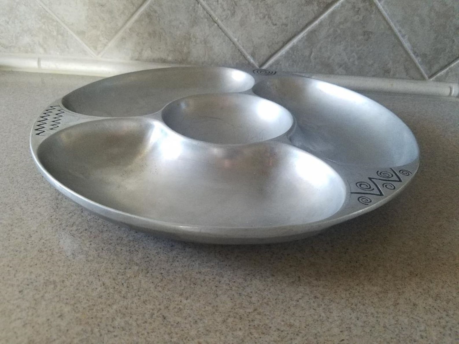 RWP The Wilton Co Pewter Armetale Chip and dip tray appetizer | Etsy