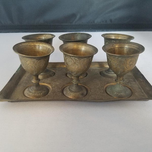 Antique Brass Goblets - Etsy