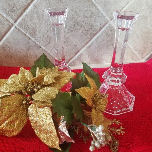 Diamond Cut Candlesticks - Etsy