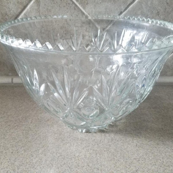 Crystal Punch Bowl - Etsy