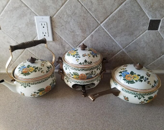 ASTA Enamelware German Cookware 1960's Mid-century Cookware West German ...