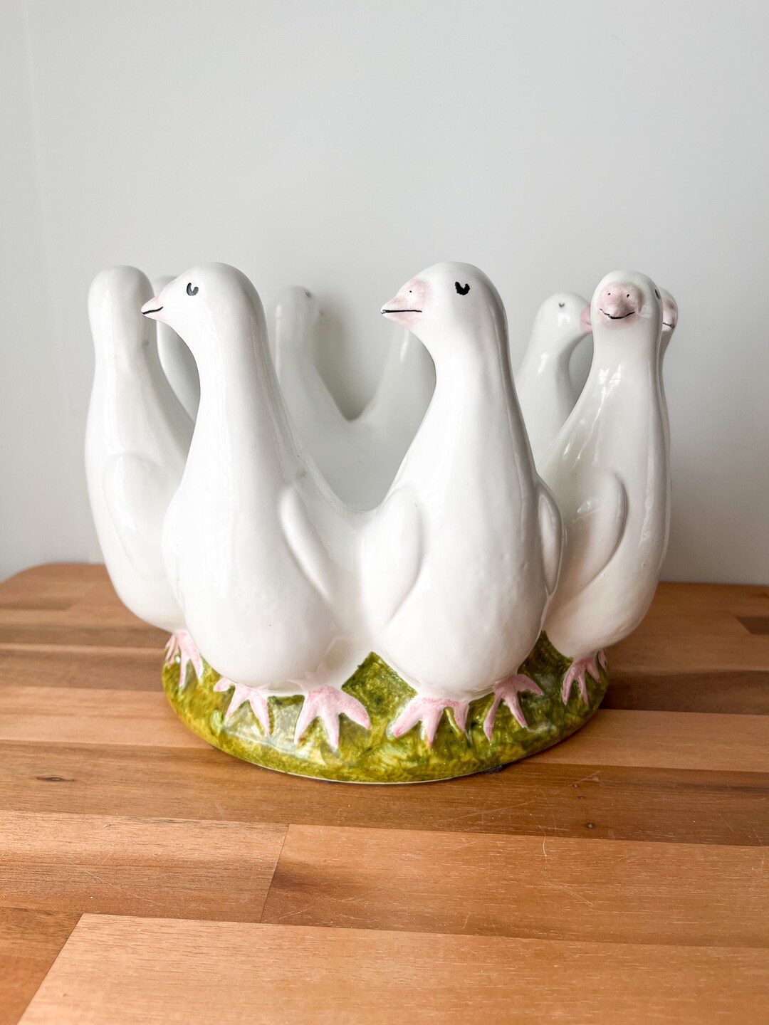 Vintage Ceramic Ducks Bowl. Easter Table Centerpiece. Spring Ducks in a ...