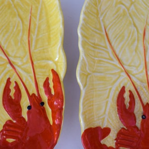 Vintage Maruhon Ware Hand Painted Lobster/crawfish Plates and Platter ...
