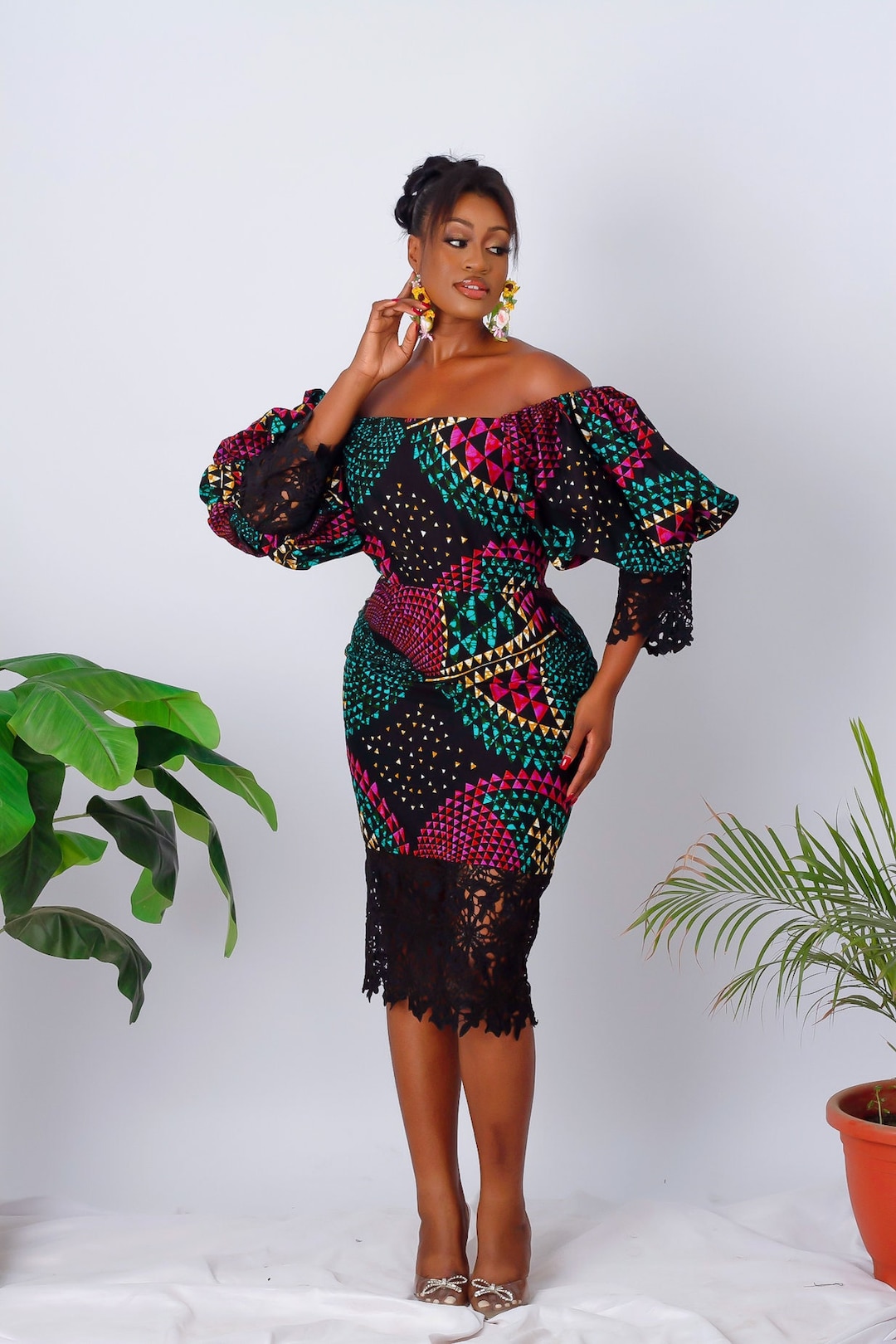 New in Handmade African Clothing African Print Ankara off Shoulder ...