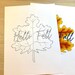 Coloring Page Digital Download Printable Hello Fall Leaf PDF - Etsy