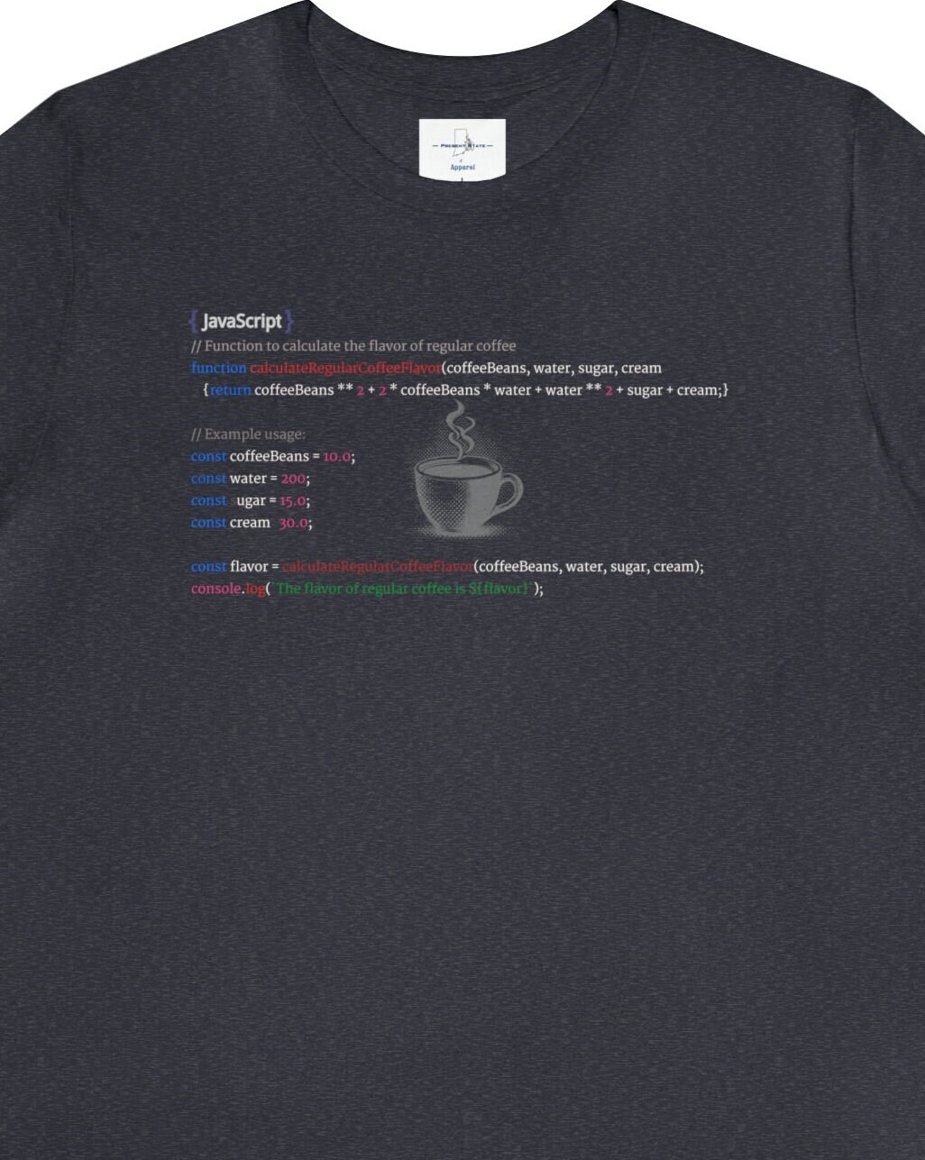 Javascript Coder's Tee Shirt Unique Code Tee for Programmers and Coffee Lovers Who Love Coding ...