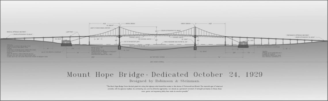 Mount Hope Bridge Print-bristol RI - Etsy