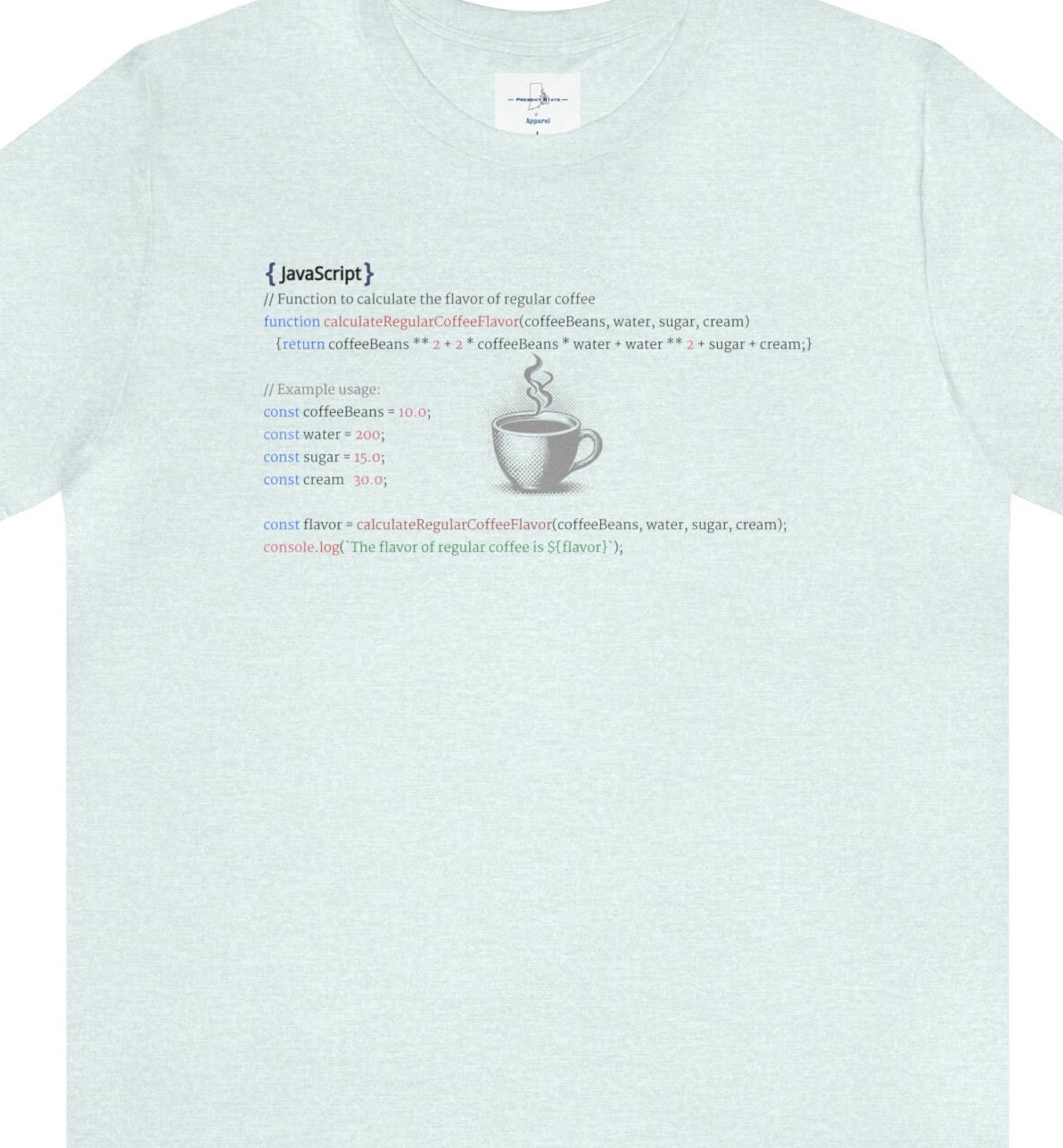 Javascript Coder's Tee Shirt Unique Code Tee for Programmers and Coffee ...