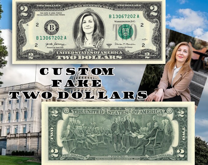 Extra Thin Reinforced 2 Dollar Bill Wallet Genuine USA Two Dollar Bill ...
